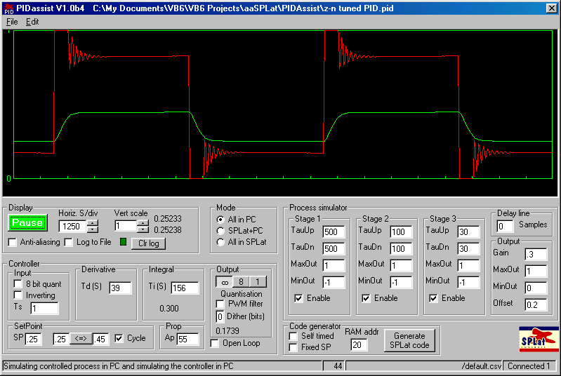 SPLat Controls - PID implementation: Tuning