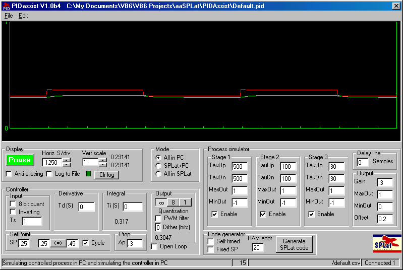 SPLat Controls - PID implementation: Tuning